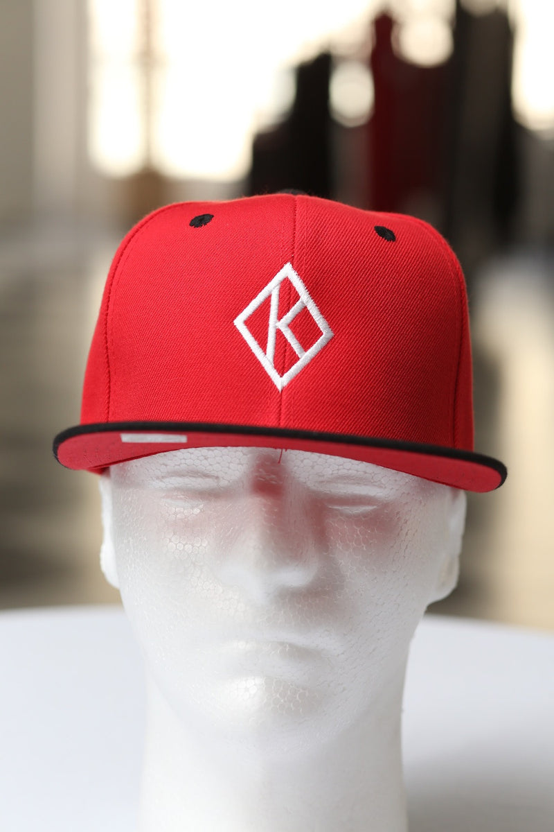 Diamond-K Klassic snapback, red/black – Burning Sands™