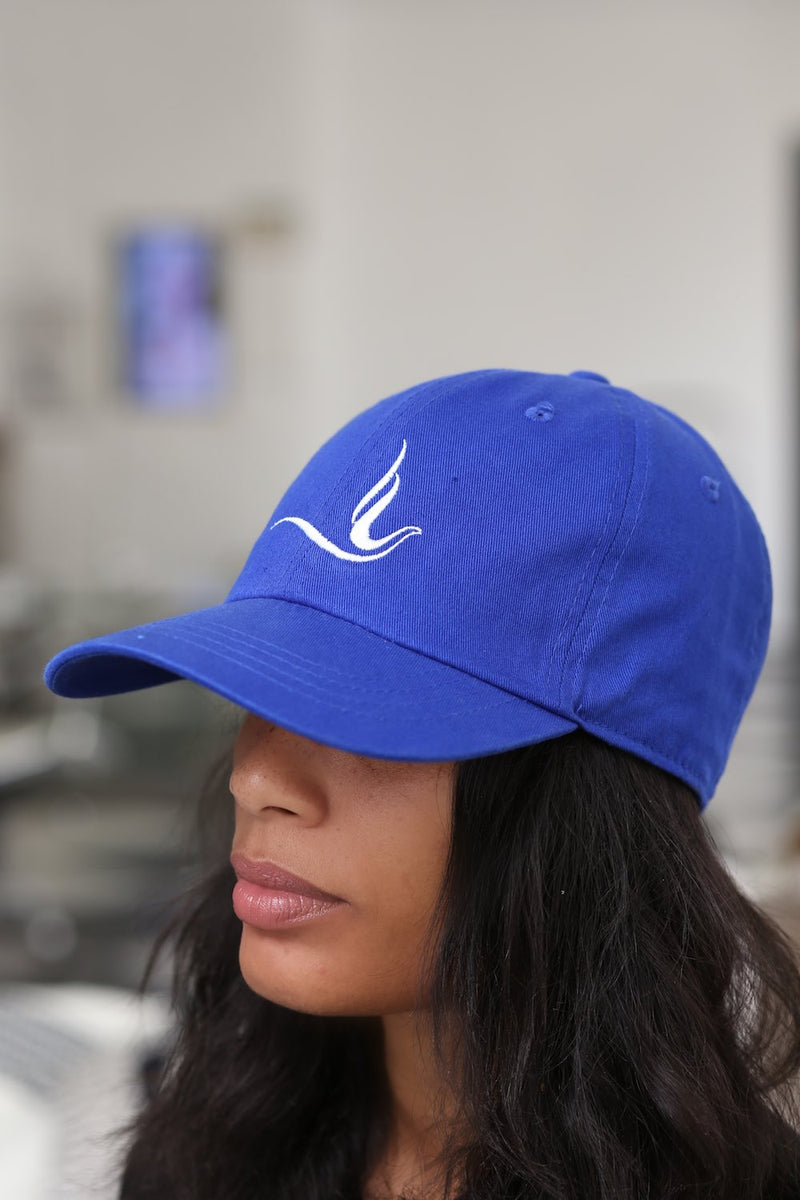 Peace Dove polo dad cap, blue – Burning Sands™