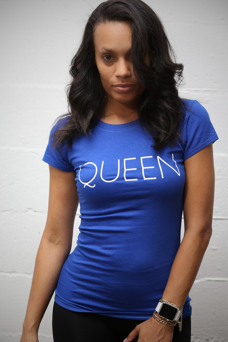Queen Royal Blue workout tee – Burning Sands™