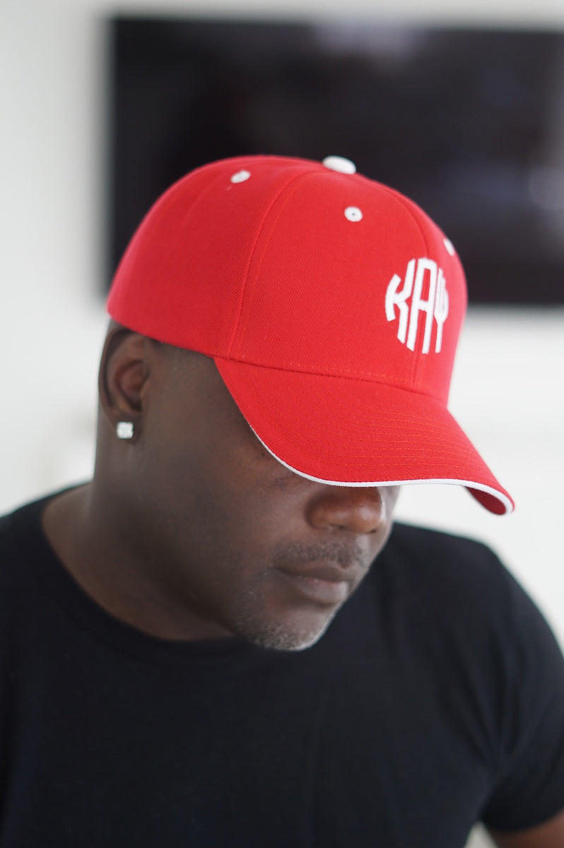 Monogrammed Sport ΚΑΨ cap, red/white – Burning Sands™