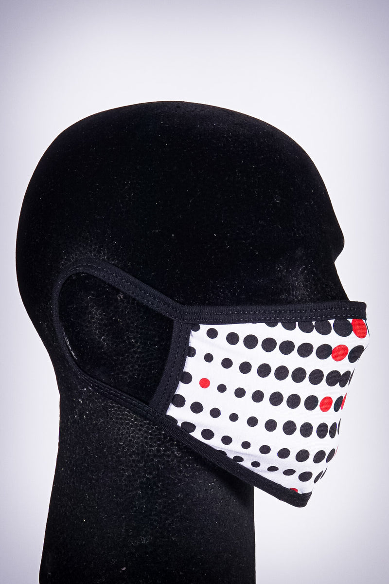 Covered! Dotted mouth mask, white – Burning Sands™